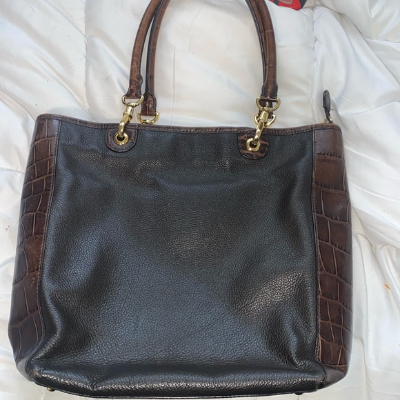Brooks Brothers | Bags | Brooks Brothers Vintage Brown Leathercroc Tote ...
